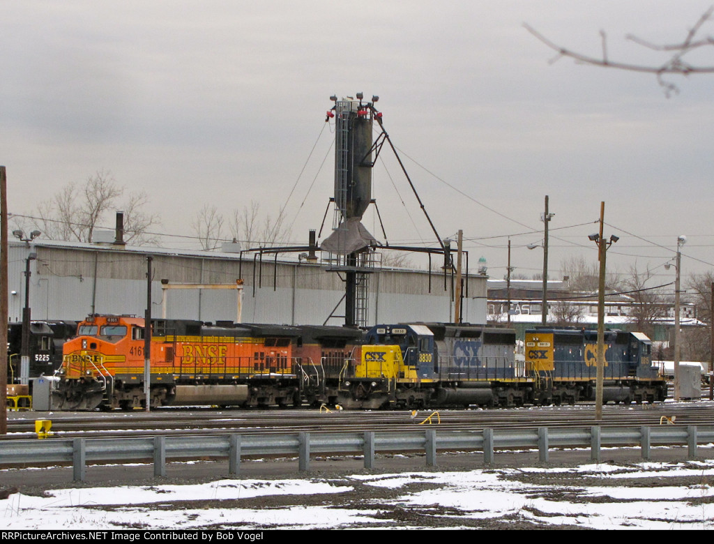 BNSF 4161; CSX 8830 and 8815